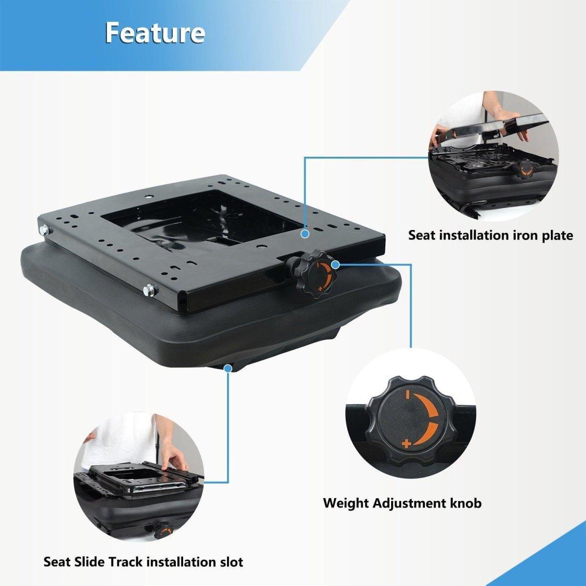 TICSEA Seat Suspension Kit with Seat Slider Track for Zero Turn Lawn ...